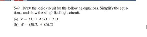 Solved Draw The Logic Circuit For The Following Chegg Com