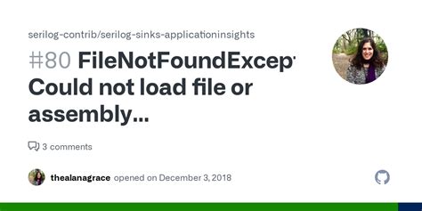Filenotfoundexception Could Not Load File Or Assembly Microsoft Applicationinsights Version 2
