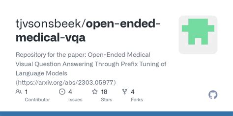 GitHub Tjvsonsbeek Open Ended Medical Vqa Repository For The Paper