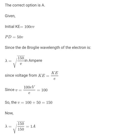 3 An Electron With Initial Kinetic Energy Of 100 Ev Is Acceleration