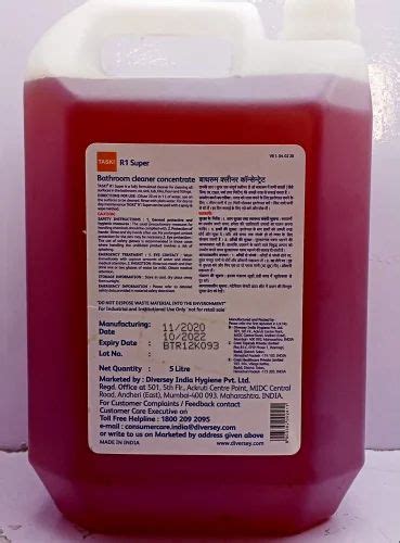 Taski R1 Bathroom Cleaner At ₹ 809bottle Diversey Cleaning Chemicals