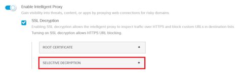 Umbrella Selective Decryption について Cisco Community