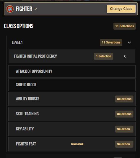 minor ui bug class options selections using dollar sign pathfinder