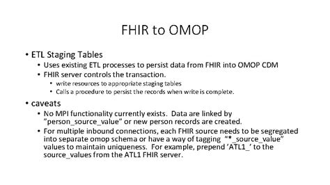 Omop On Fhir Version 1 Is In Use
