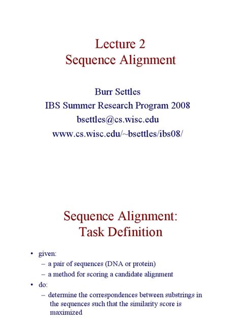 02 Alignment Pdf Sequence Alignment Mathematical And Theoretical