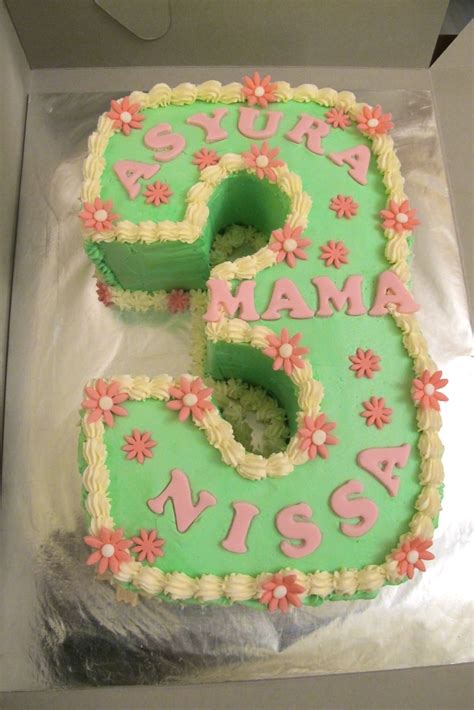 Number 3 Cake Template