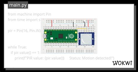 Raspberry Pi Pico Motion Sensor Wokwi Esp32 Stm32 Arduino Simulator