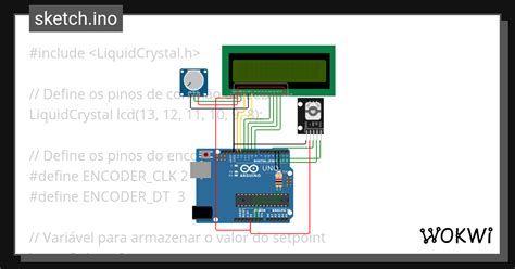 Lcd16x2 Encoder Wokwi Esp32 Stm32 Arduino Simulator
