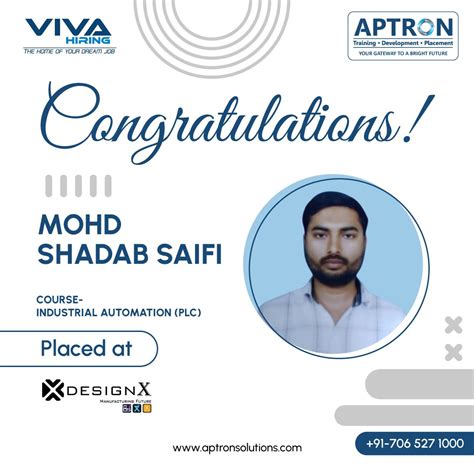 Aptron On Linkedin Aptron Vivahiring Placedcandidate