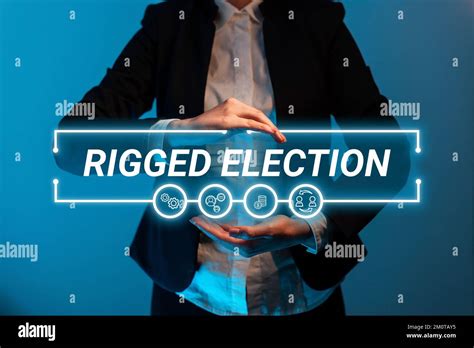 Conceptual Display Rigged Election Concept Meaning Manage Drilling