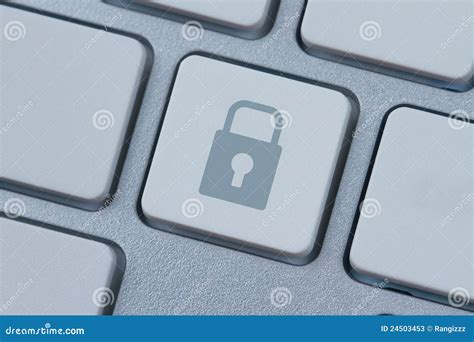 Lock Symbol At The Computer Key Stock Photos Image 24503453