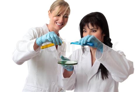 Two Women In A Lab Conduct Laboratory Stock Image Colourbox