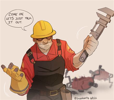 Nah He Just Wants To Talk Tf2 Engineer Fanart In 2023 Team Fortress 2 Engineer Team