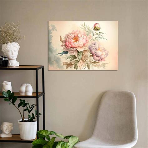 Луксозен акварелен букет Картина фото арт принт Artbox Bg