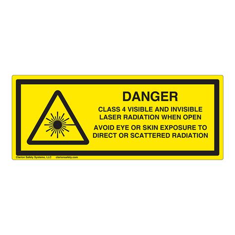 Dangerclass 4 Visible And Invisible Iec 6003 Y58 H Label