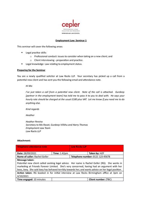 Seminar Babe Handout KCL Studocu