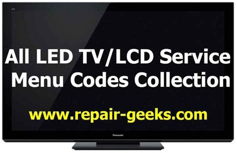 All LCD LED TV Service Menu Codes