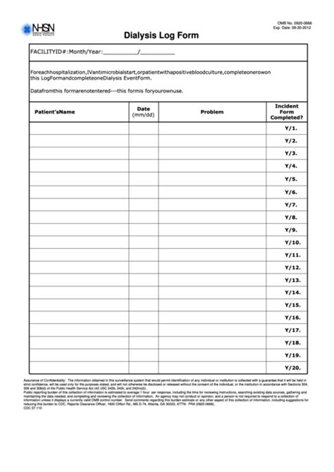 Printable Dialysis Communication Form Printable Form 2024