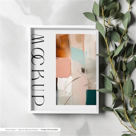 Premium Psd Minimal Frame Mockup Top View