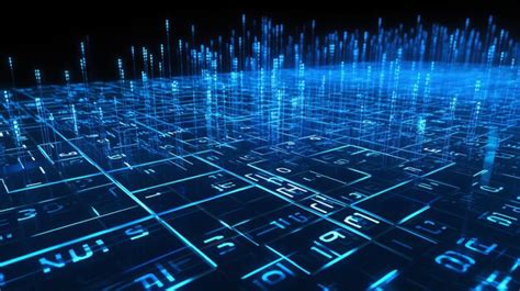 Premium Photo Technology Background Concept With Blue Binary Numbers Interface Network
