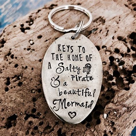 Vintage Spoon Keychain Set For Pirate And Mermaid Lovers
