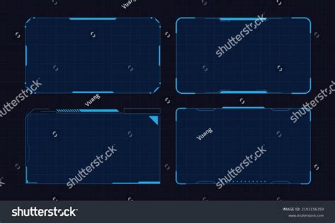 Hud Frame Futuristic Game Target Borders Stock Vector Royalty Free