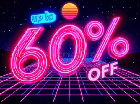 Retrowave Neon Grid Futuristic 60 Off Synthwave Stock Illustration Illustration Of Digital