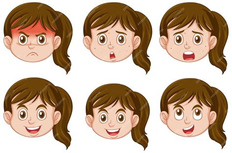 Premium Vector Puberty Girl Cartoon Characters Set