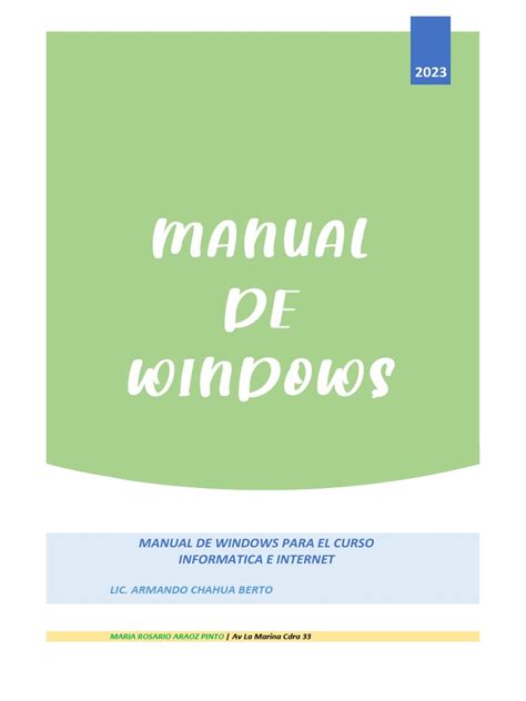 manual del sistema operativo windows pdf microsoft windows archivo de computadora