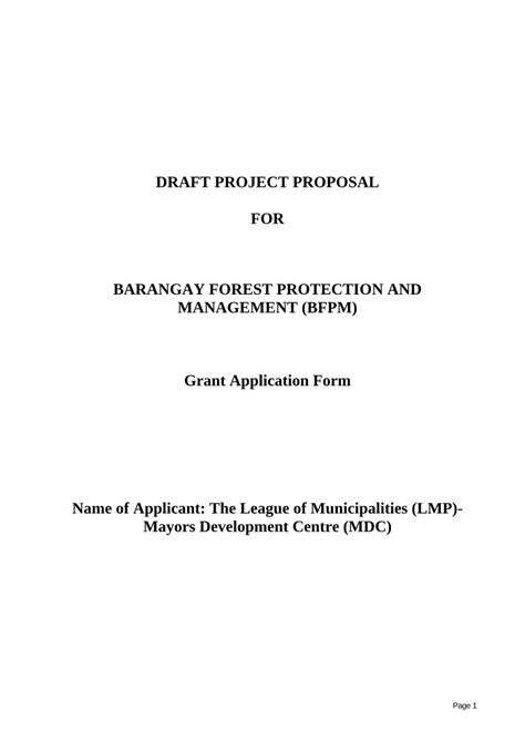 pdf draft project proposal for barangay … mission report of the