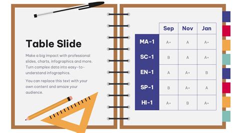 Open Notebook Education And Learning Powerpoint Template And Google Slides Theme