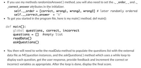 Multiple Choice Python Quiz Class About This