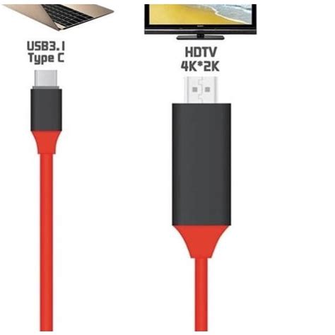 Jual Usb Type C Usb To Hdmi Adapter Hdtv K Panjang Meter Merah Shopee Indonesia