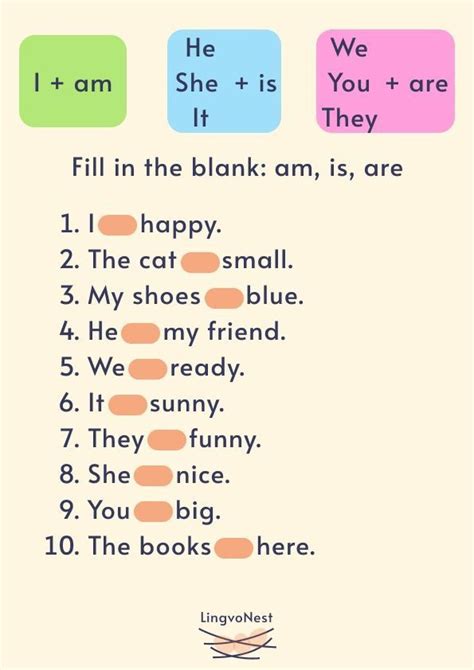 Упражнения по To Be для детей правила и рабочая тетрадь в 2025 г Уроки английского