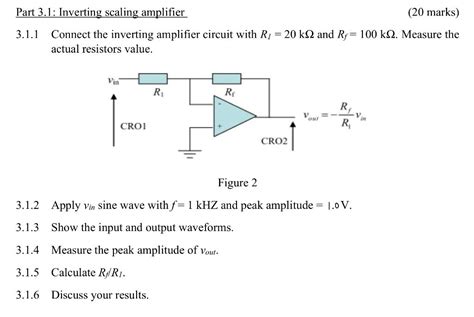 Solved Part 3 1 Inverting Scaling Amplifier 20 Marks