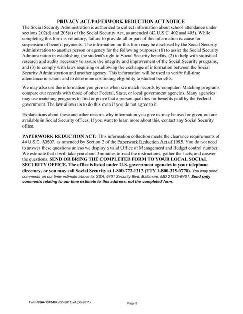 Ssa 1372 Printable Form Printable Word Searches