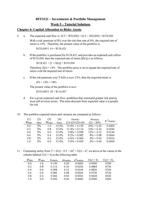 Week Tutorial Solutions BFF Monash Studocu