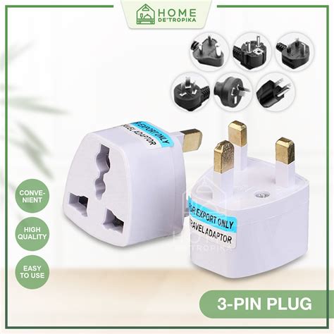 3 Pin Universal Adapter Plug Head Uk 3 Pin Malaysia China Plug Socket