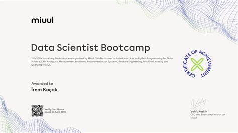 Datascience Machinelearning Python Bootcamp Veribilimi İrem Koçak