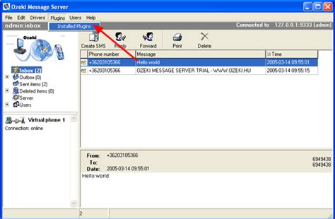 POP3 SMTP Sms Connection