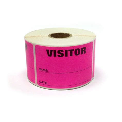 Nextdaylabels 3 X 2 Visitor Labels Pass Id Labels And Safety Identification Badge Stickers 500