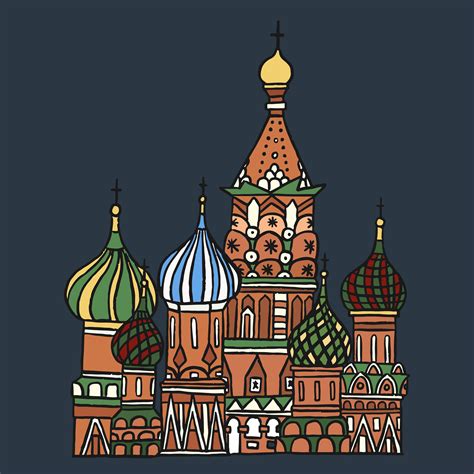 St Basil39s Cathedral In Moscow Russia 384929 Vector Art At Vecteezy
