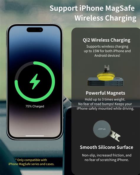 Wireless Charging Phone Mount For Tesla Models S3xy Qi2 Standard