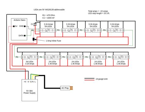Need Help To Safely Power 5v Ws2812b Led Strip From Arduino Nano Page