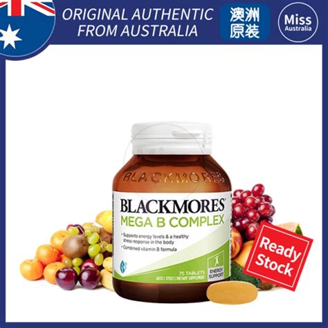Blackmores Mega Vitamin B Complex 75 Tablets Support Energy Levels And A Healthy Stress Response