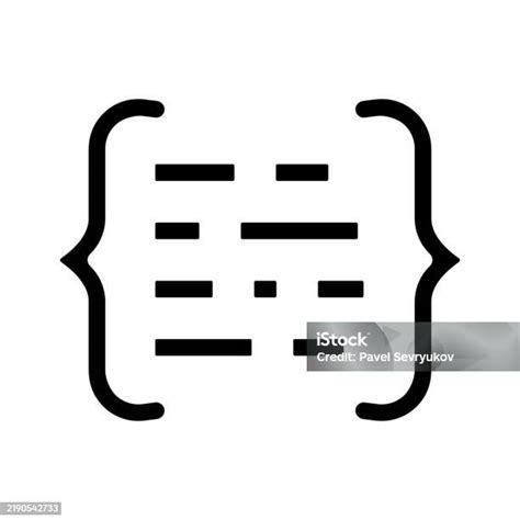 Ilustración De Corchetes De Código Con Letras Nlp Glifo Icono