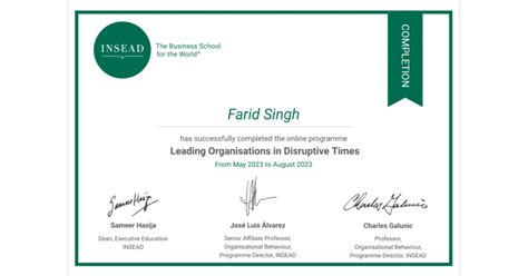Farid Singh On Linkedin Insead Leading Organisations In Disruptive
