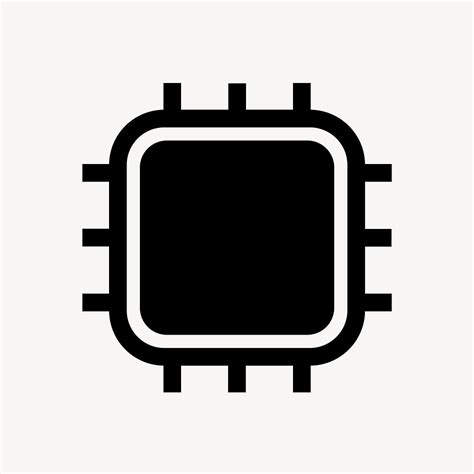 Computer Chip Flat Icon Element Premium Vector Rawpixel