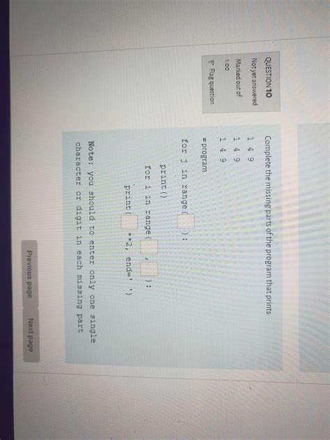 Solved QUESTION Complete The Missing Parts Of The Program Chegg