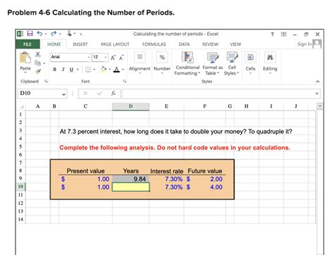 Solved Problem 4 6 ﻿calculating The Number Of Periods